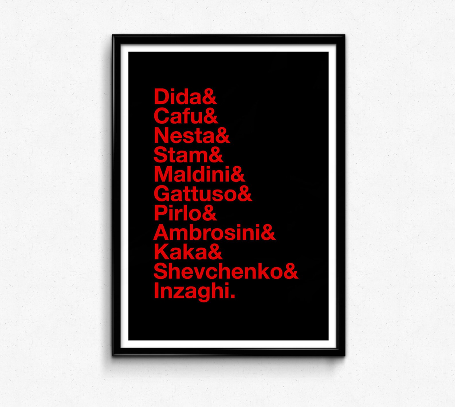 AC Milan, 2005 Team, Champions League, Football Print, Gift for Him ...