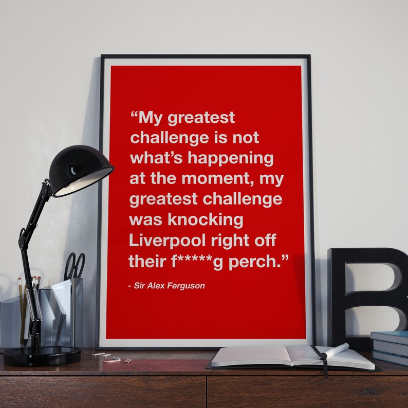 Alex Ferguson, Football Print, Gift for Him, Manchester United Wall Art ...