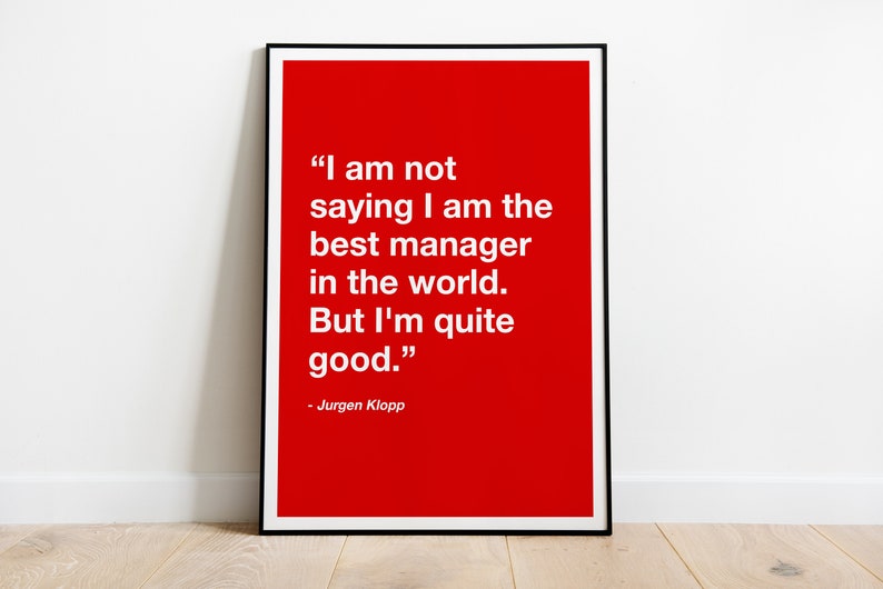 Liverpool, Jurgen Klopp, Football Print, Gift for Him, Liverpool Wall ...
