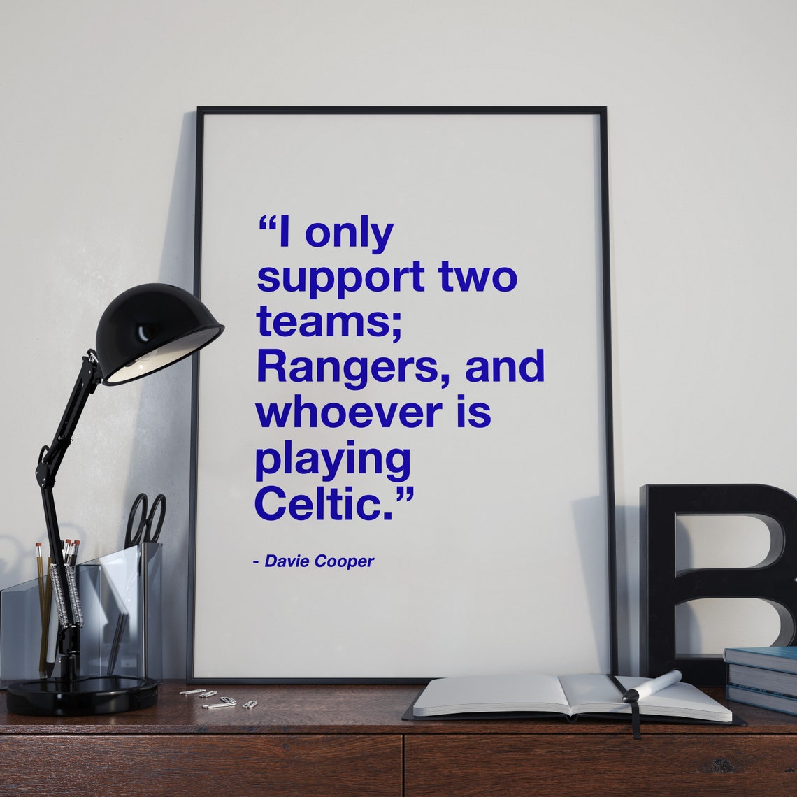 Glasgow Rangers Football Print Gift for Him Football Wall - Etsy