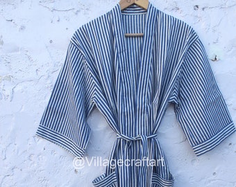 Blue Striped Robe - Etsy