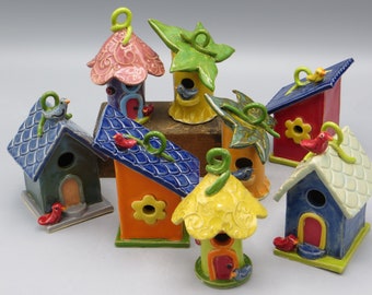 Ceramic Bird House | Etsy