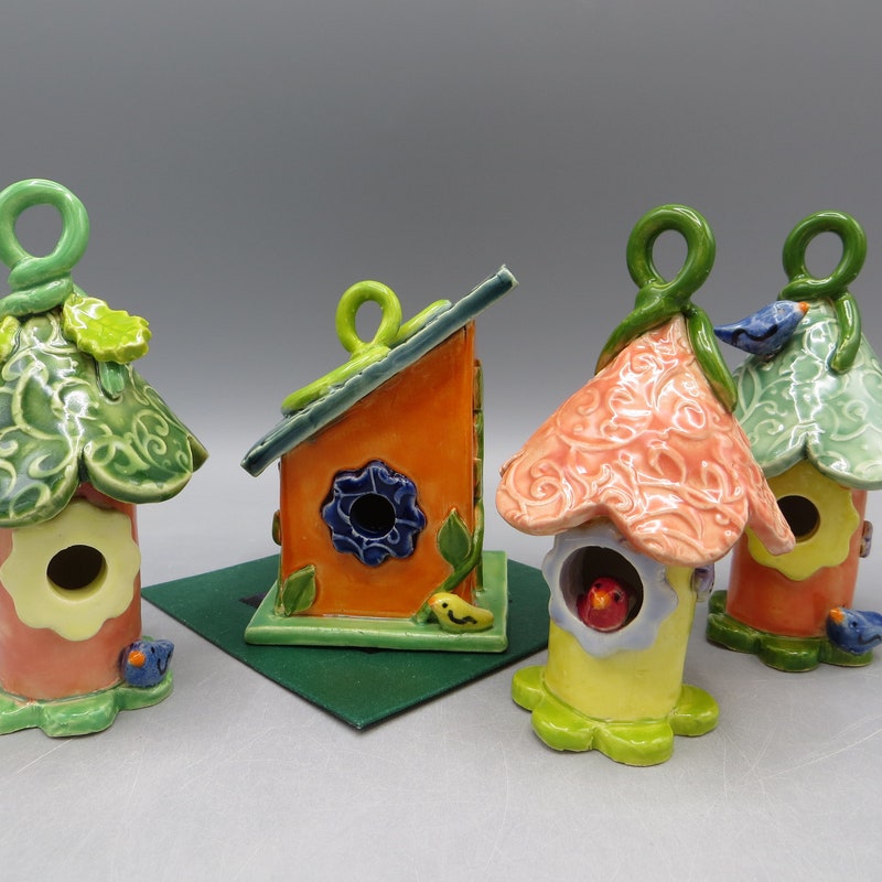 Ceramic Bird House - Etsy