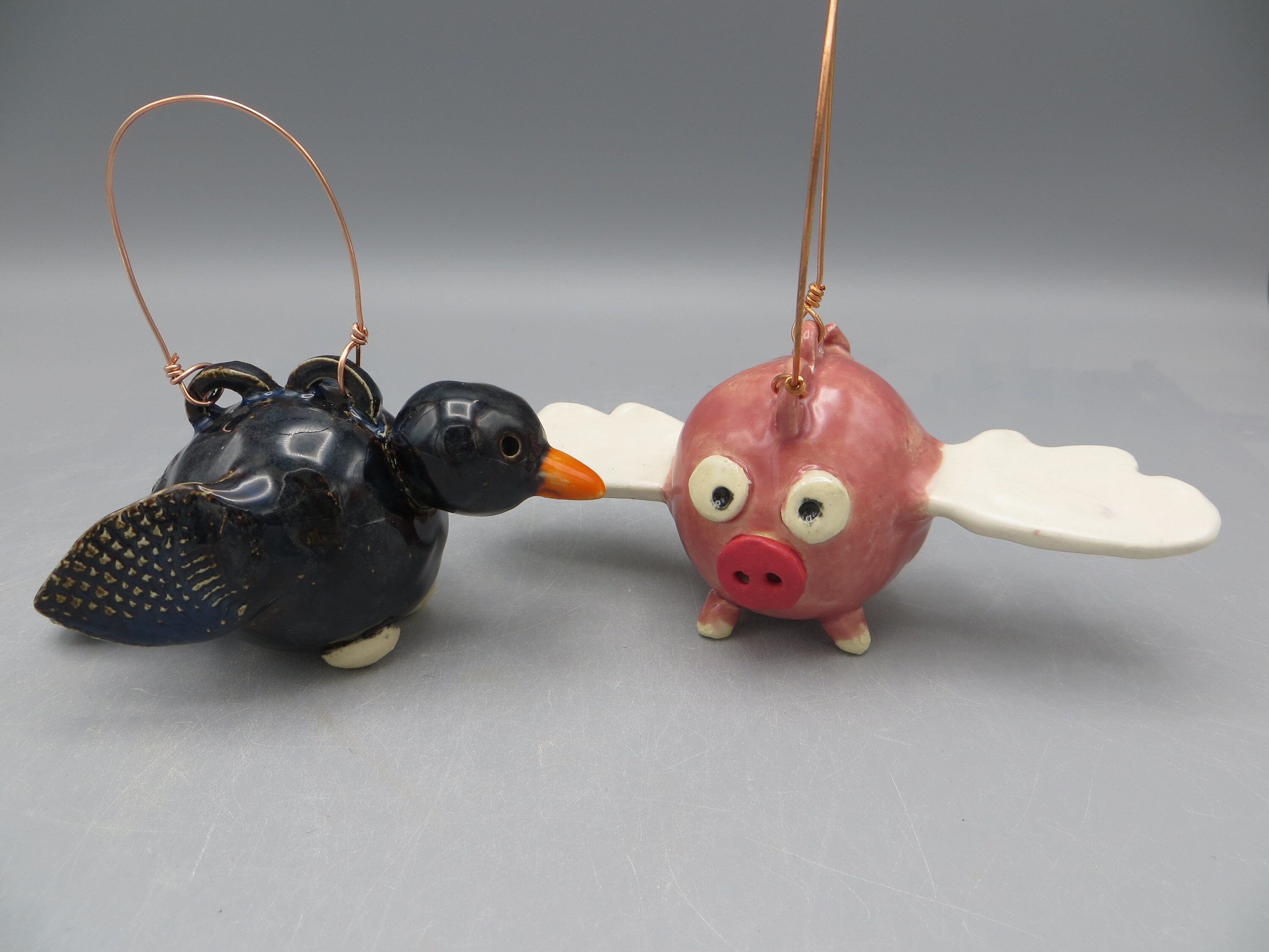 Fun Flying Pig or Bird Plant Decoration Ceramic Pig Ceramic - Etsy UK