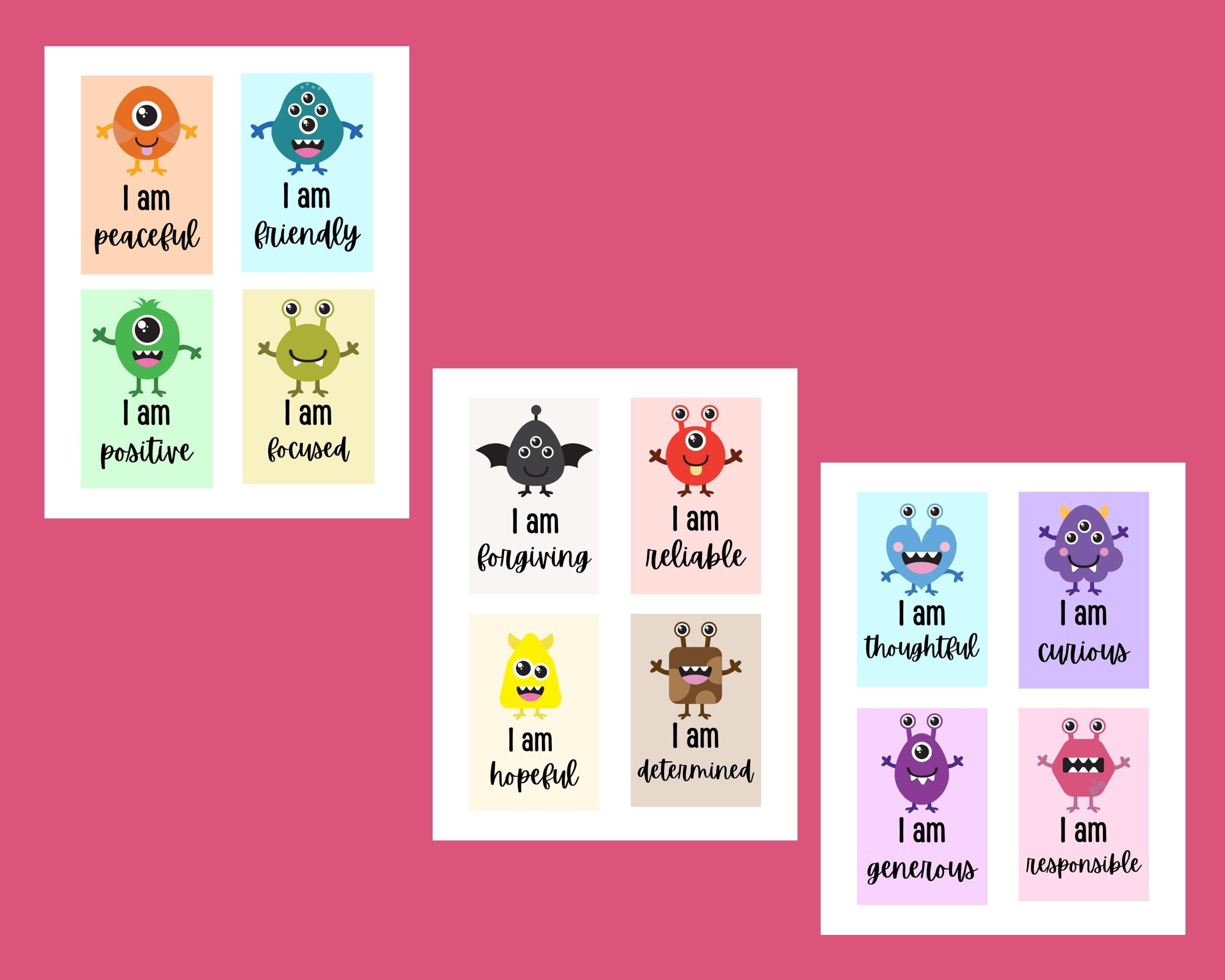 Positive Affirmation Cards for Kids, Printable Digital Download, Social ...