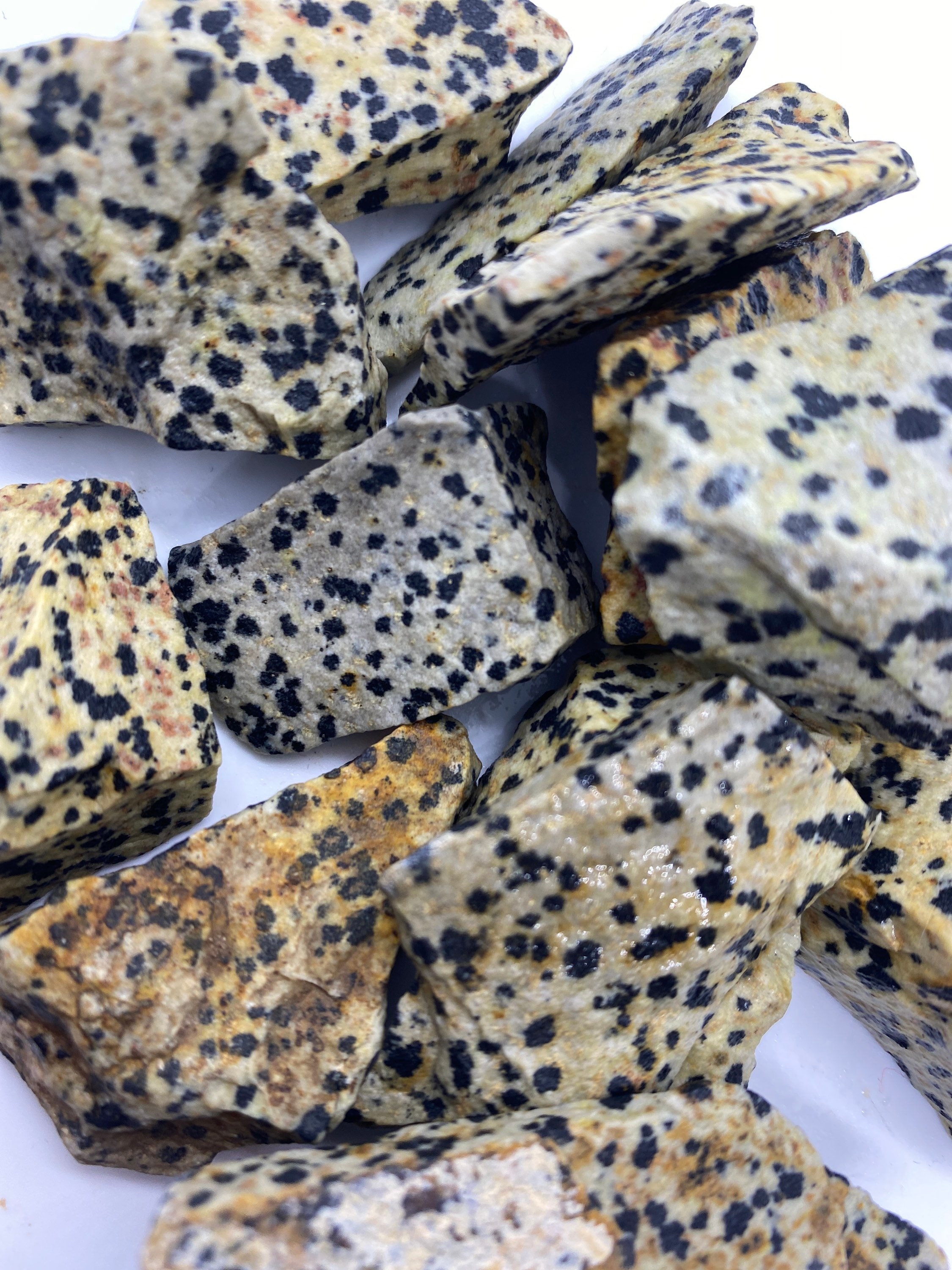 Dalmatian Jasper Stones From India - Rough Bulk Raw Natural Crystals ...