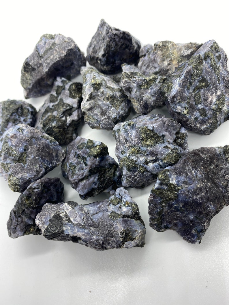 Indigo Gabbro Rough Indigo Gabbro Mystic Merlinite Stones from | Etsy