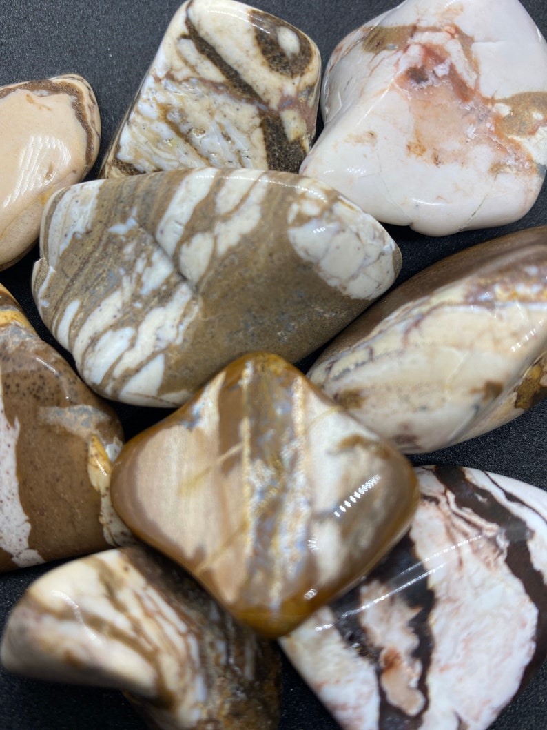 Brown Zebra Jasper Tumbled Brown Zebra Jasper From South - Etsy