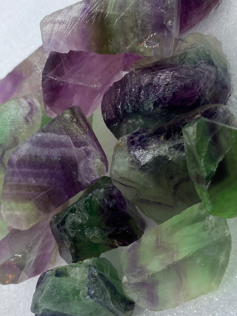 Rainbow Fluorite Crystal Raw Fluorite Stone Rainbow Flourite | Etsy