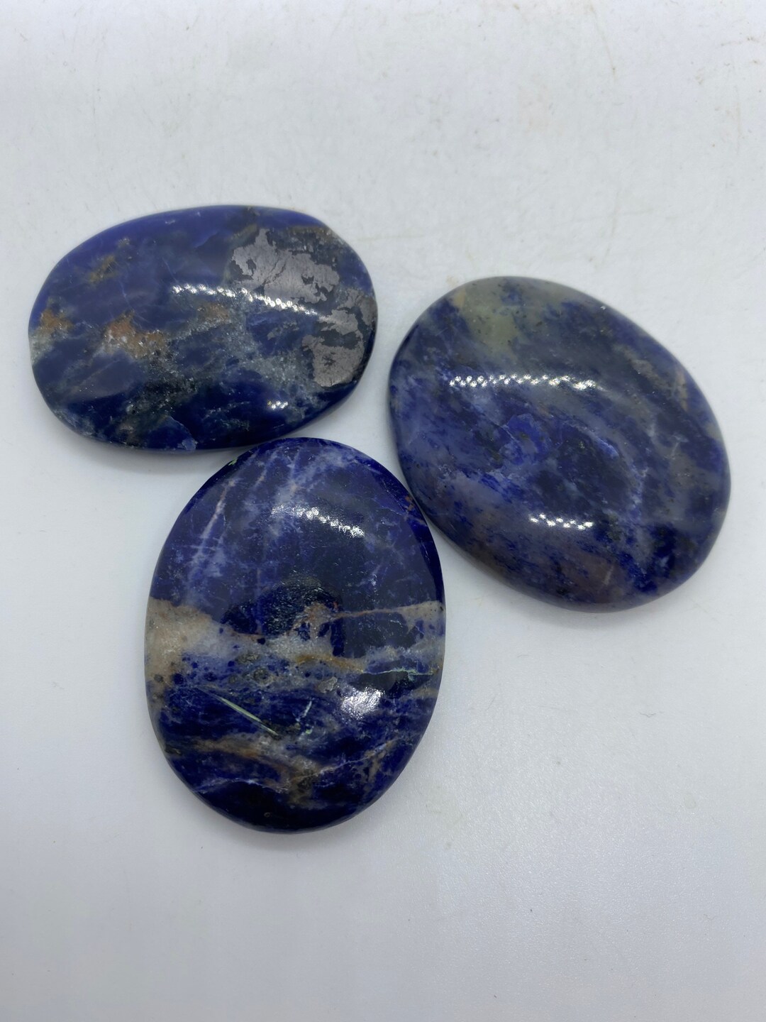 SODALITE Worry Stone Natural Stone Hand Carved Gemstone Worry Stone - Etsy