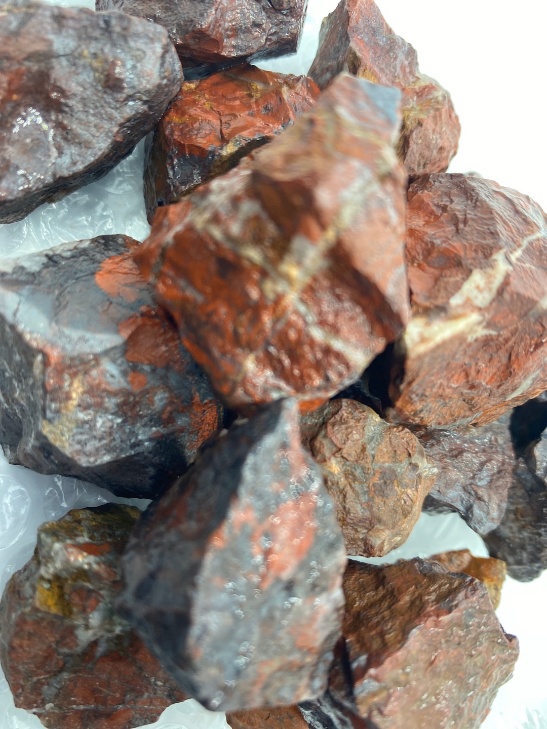 BRECCIATED JASPER - Brecciated Jasper Rough Tumbled Gemstone - Crystal ...