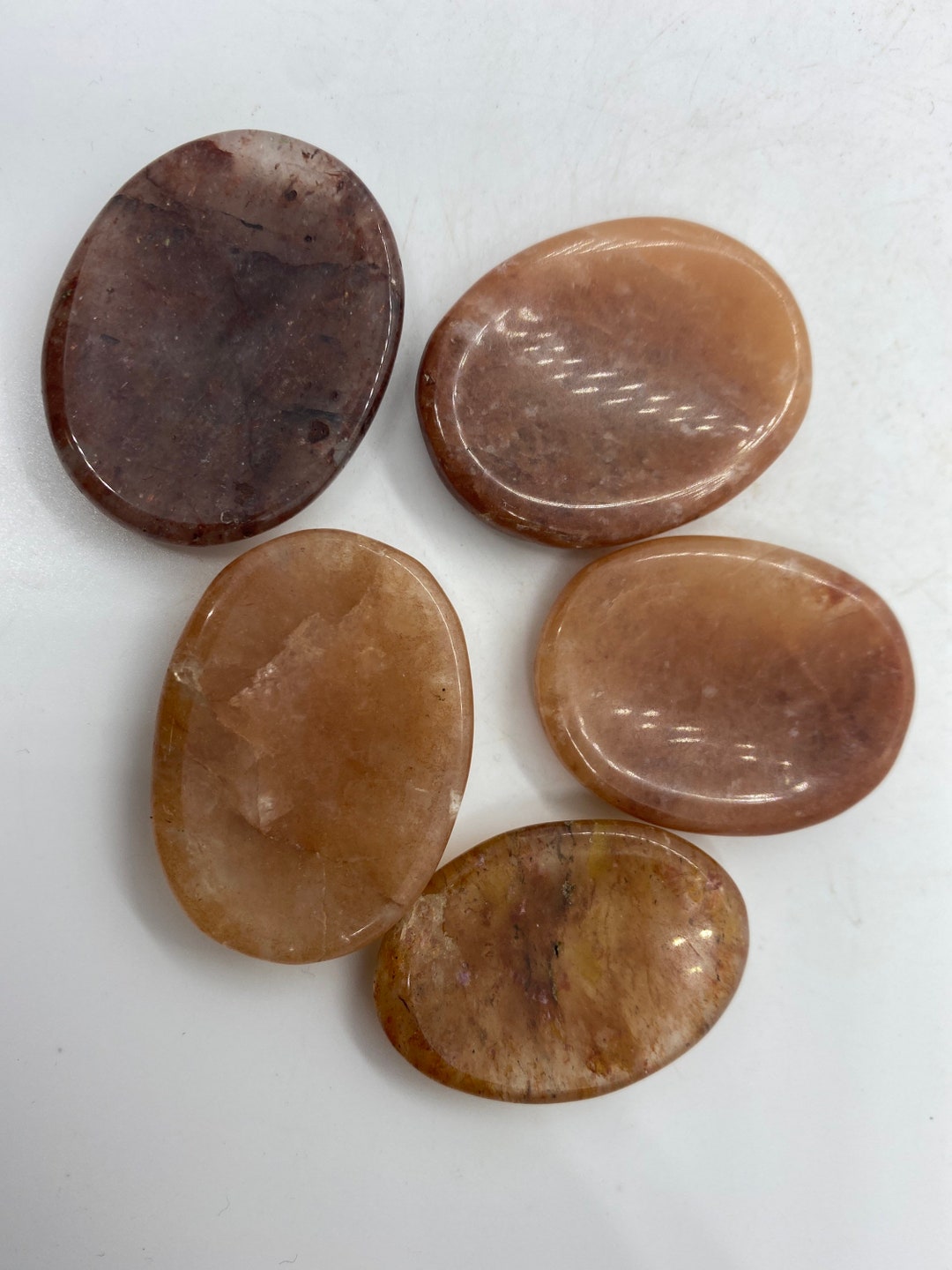 SUNSTONE Worry Stone Natural Stone Hand Carved Gemstone Worry Stone - Etsy