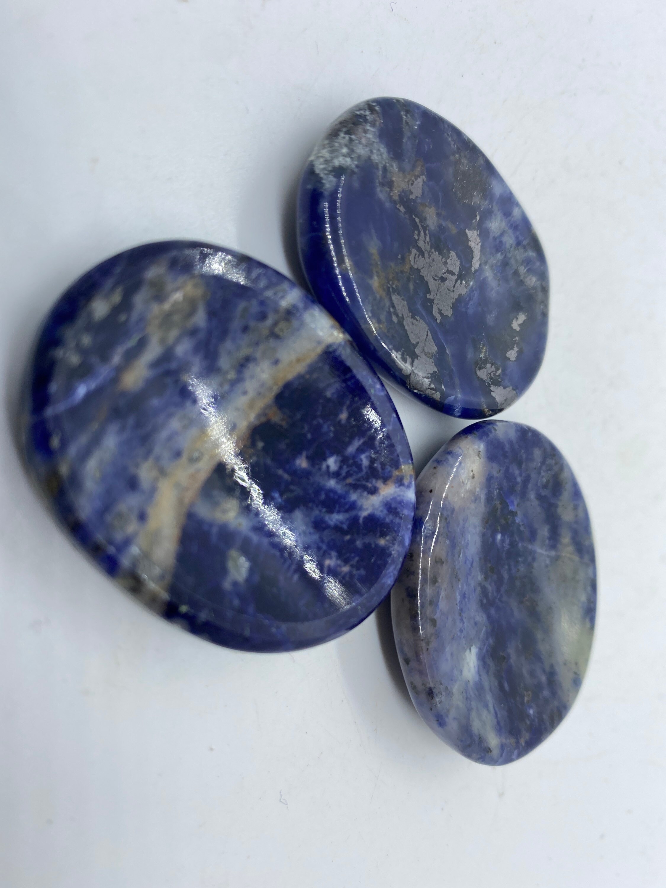 SODALITE Worry Stone Natural Stone Hand Carved Gemstone Worry Stone - Etsy