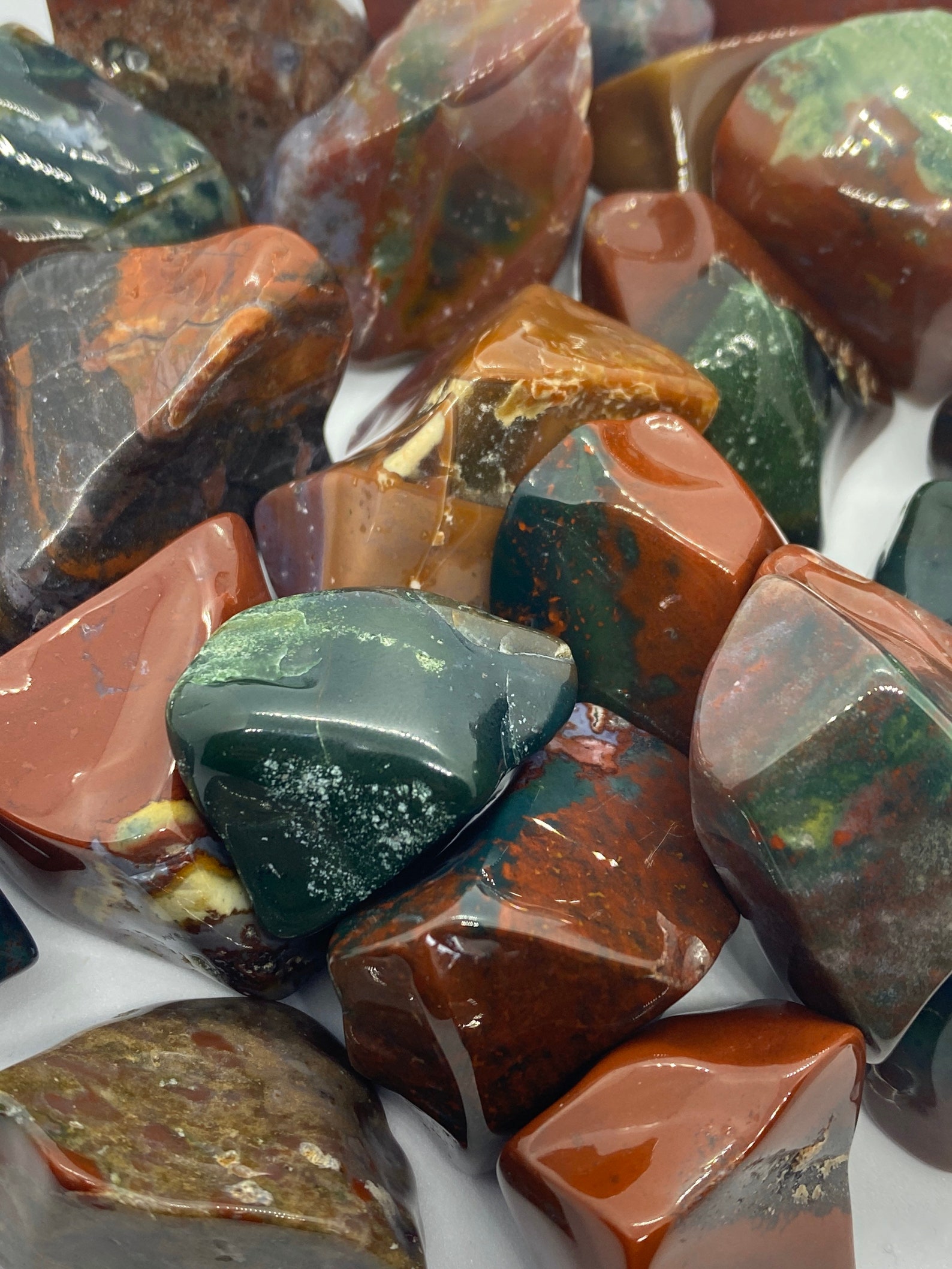 Large Bloodstone Tumbled Stone Bloodstone Tumbled Stones - Etsy