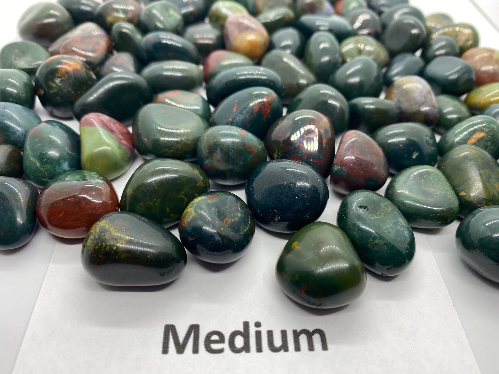 Large Bloodstone Tumbled Stone Bloodstone Tumbled Stones - Etsy