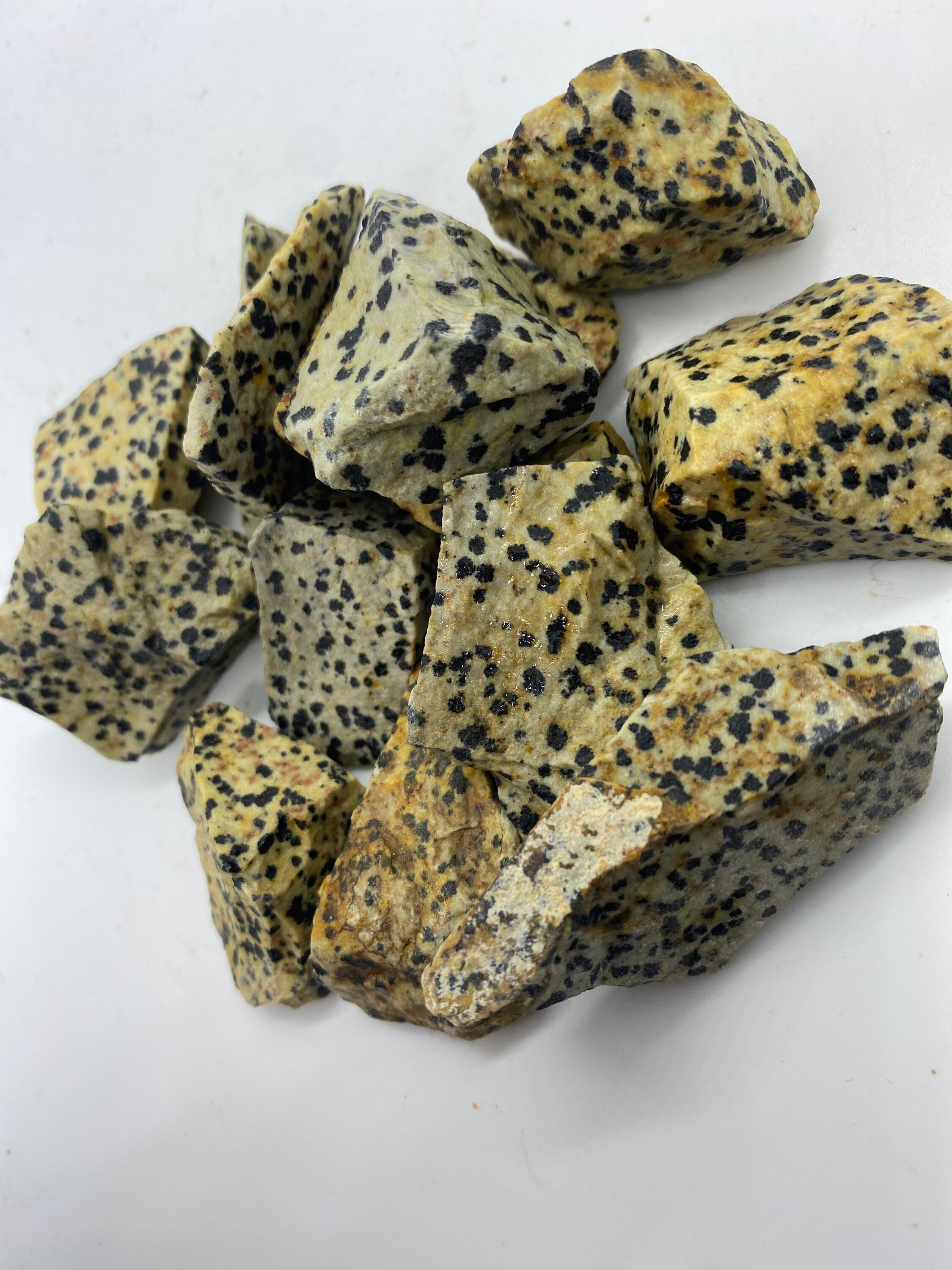 Dalmatian Jasper Stones From India - Rough Bulk Raw Natural Crystals ...