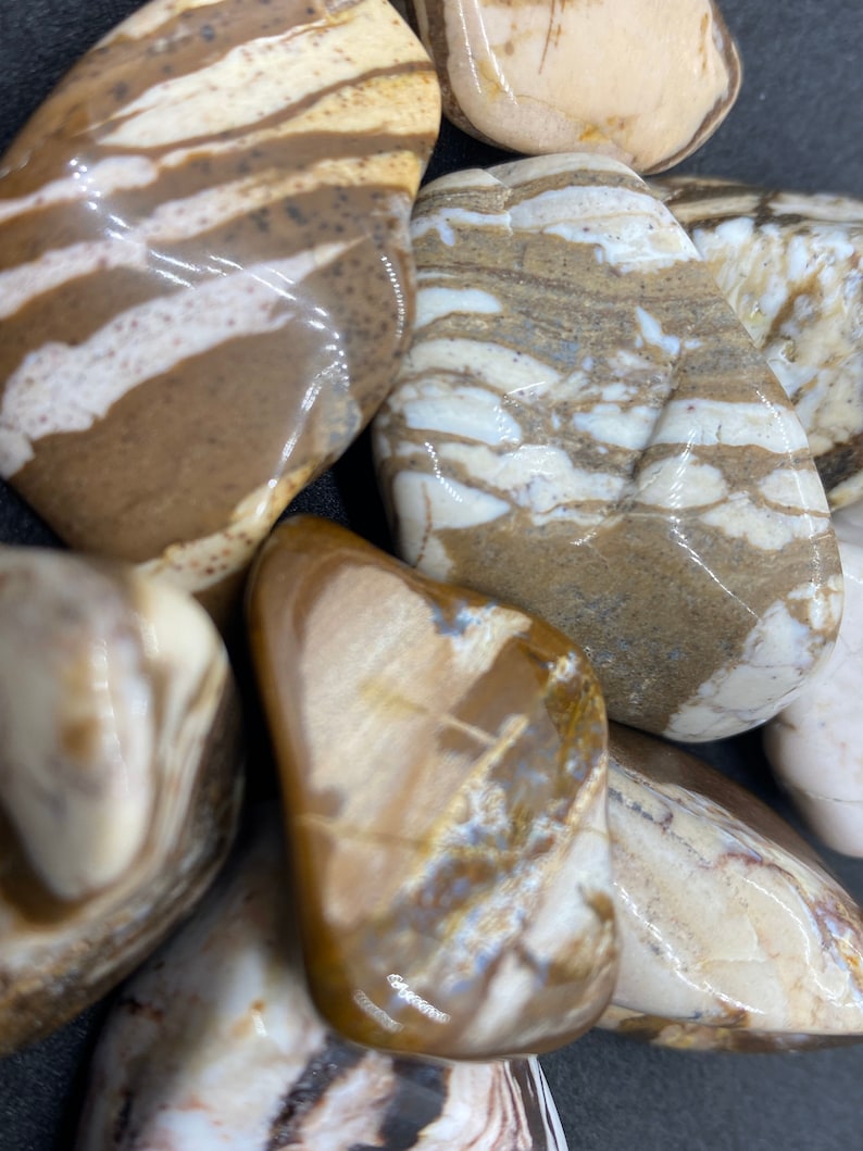 Brown Zebra Jasper Tumbled Brown Zebra Jasper From South - Etsy