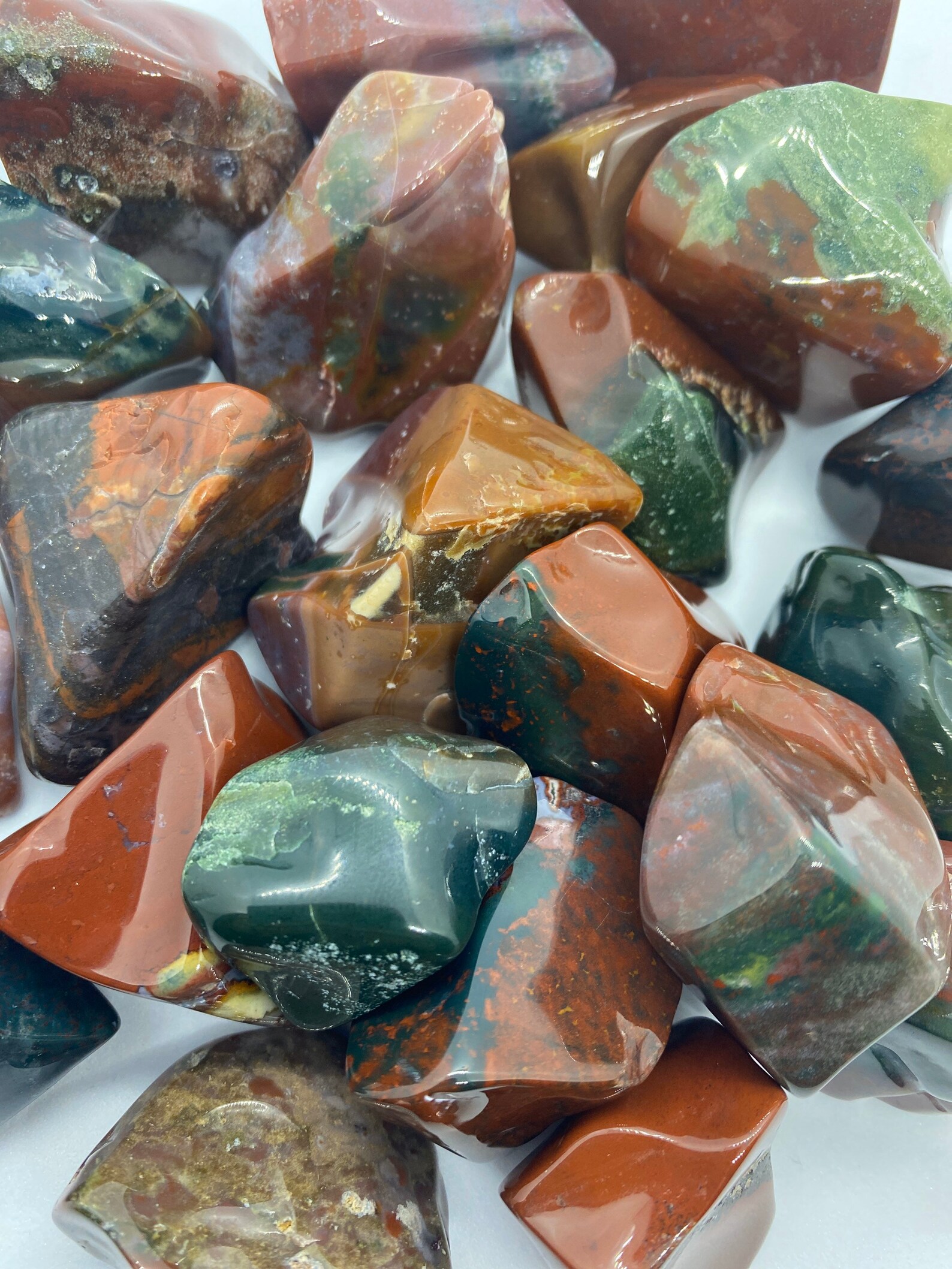 Large Bloodstone Tumbled Stone Bloodstone Tumbled Stones - Etsy