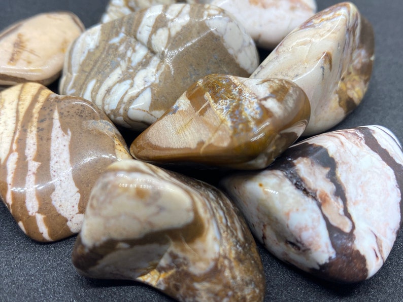 Brown Zebra Jasper Tumbled Brown Zebra Jasper From South - Etsy