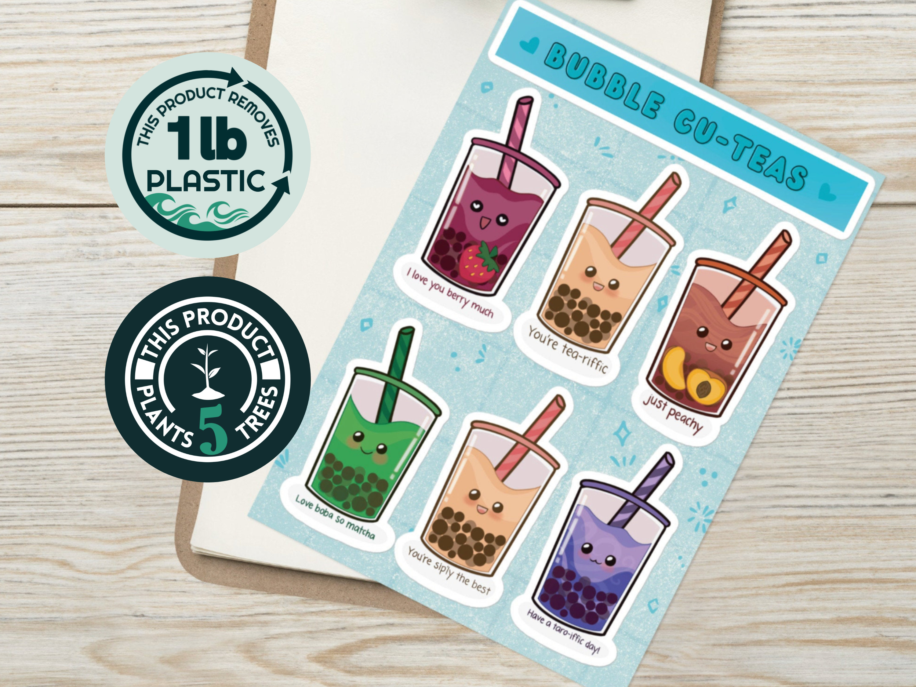 Kawaii Boba Tea Stickers Bubble Tea Sticker Sheet Milk Tea - Etsy