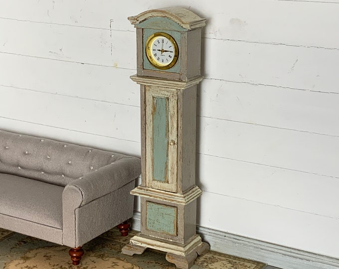 Miniature Grandfather Clock, Dollhouse Grandfather Clock, Miniature ...