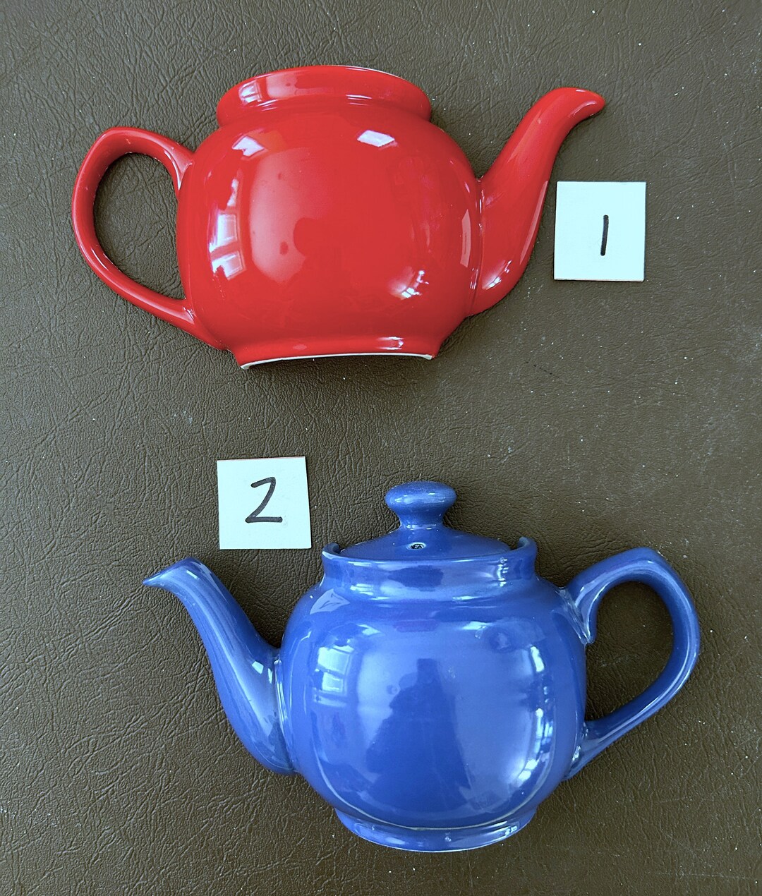 Two Cut in Half Ceramic Teapots for Mosaic Art One With Lid sold ...