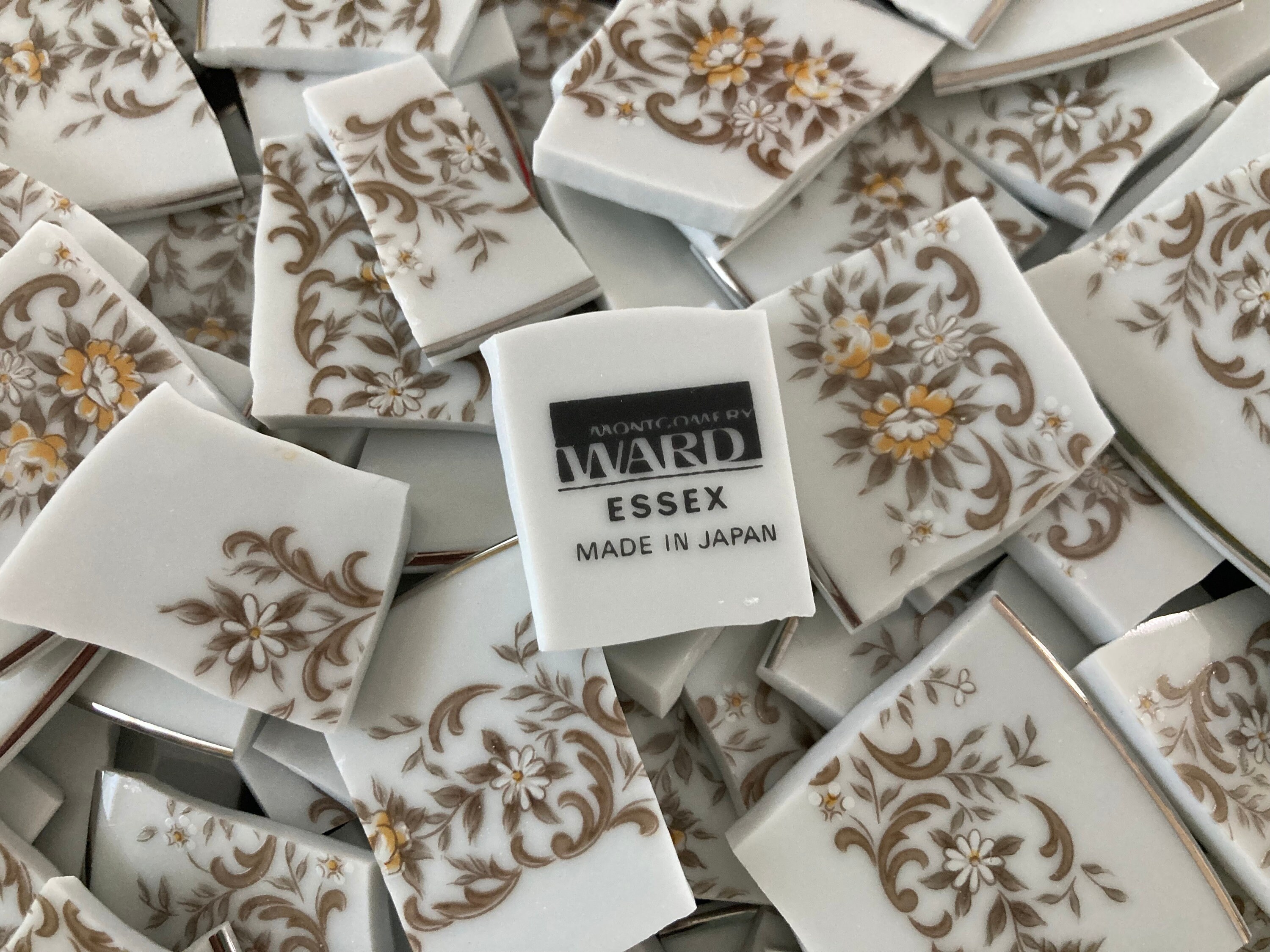 130 Mosaic China Tiles From Montgomery Ward Essex Pattern lot | Etsy