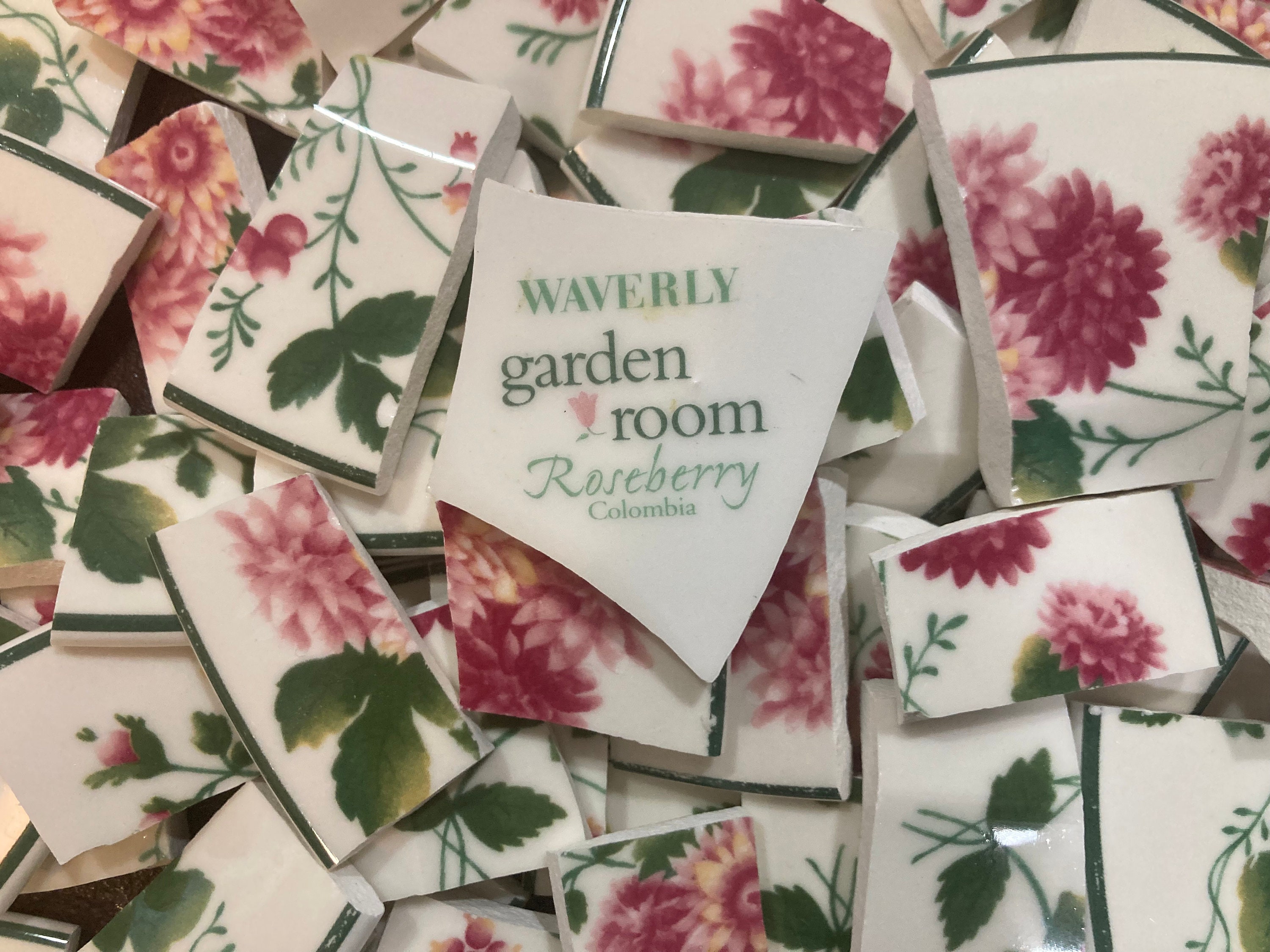 ; free shipping most tile purchases 40.00+ Lot 62 120 Large Pink White ...