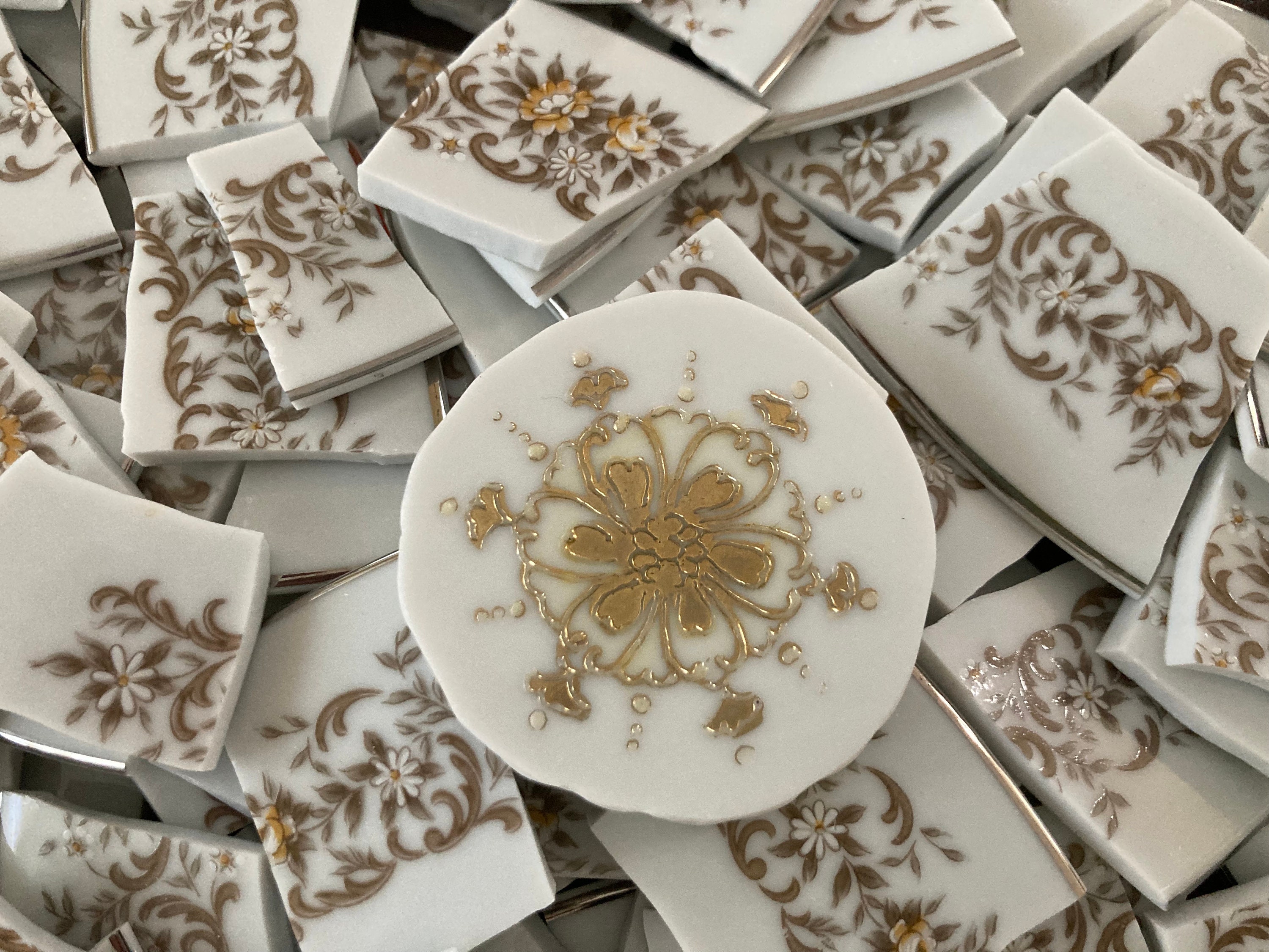 130 Mosaic China Tiles From Montgomery Ward Essex Pattern lot | Etsy