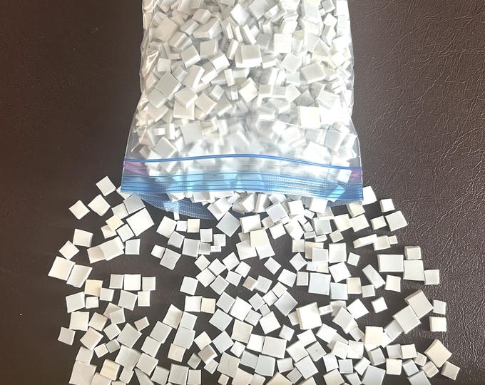3 Lbs 14.8 Oz Small White Square Tiles; Mostly Porcelain (lot 133) - Etsy