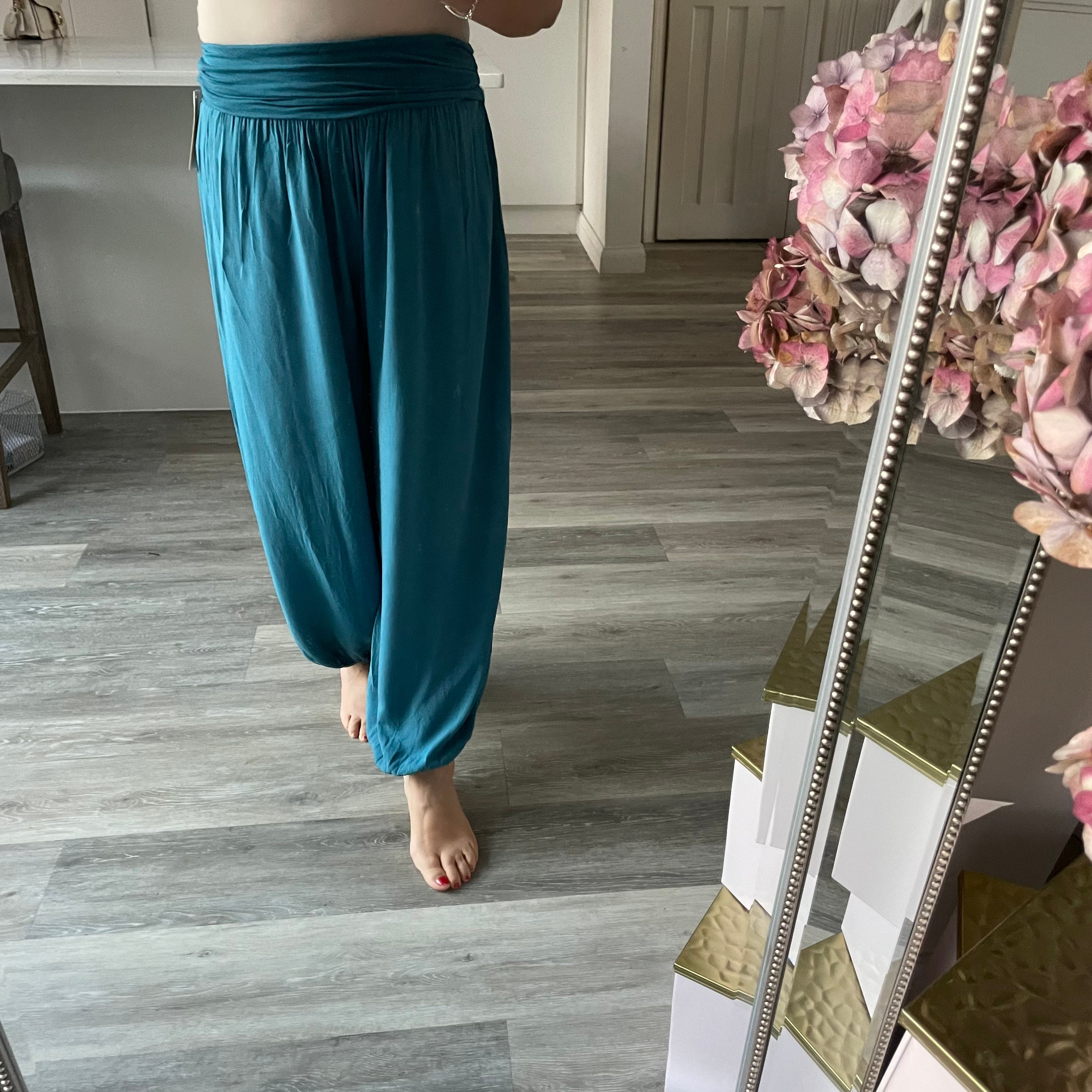 The Bali Balloon Plain Harem Pants. Yoga Pants. Leisure Wear. Cotton ...