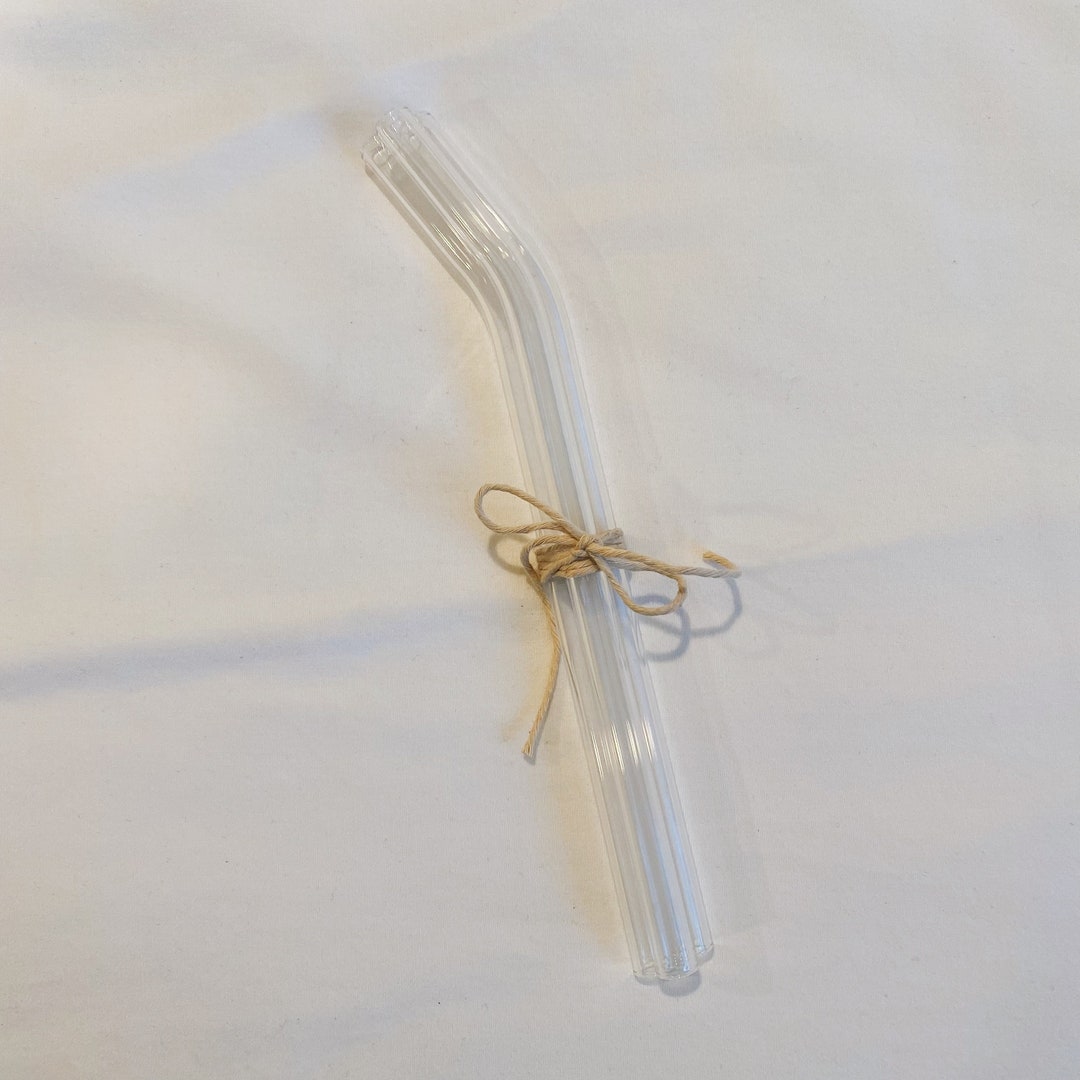 3-pack Glass Straws Angled Glass Straws Iced Coffee Straws - Etsy