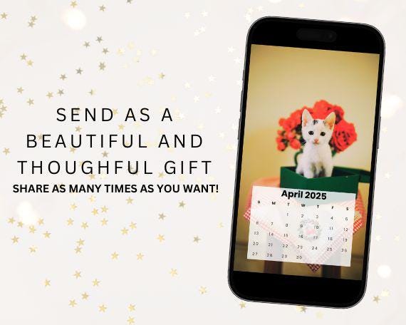 2025 Cat-themed Digital Calendar | Cute Cat Photos | Customisable Cat ...