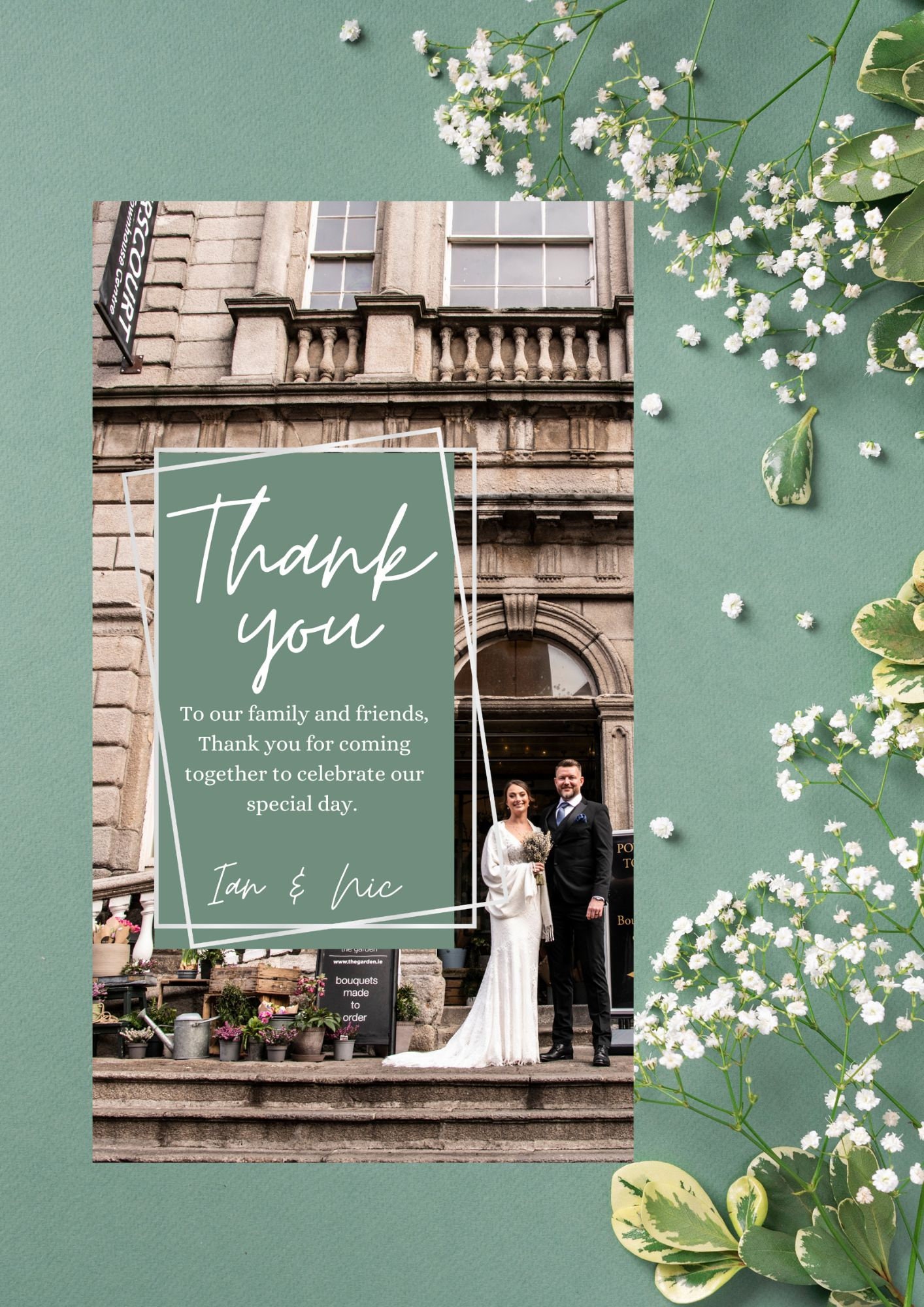 Editable Digital Wedding Thank You Card / Download / Editable - Etsy