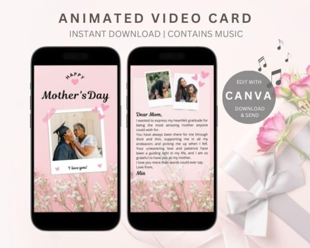 Mother's Day Card | Animated Video Card for Mum | Happy Mother's Day ...