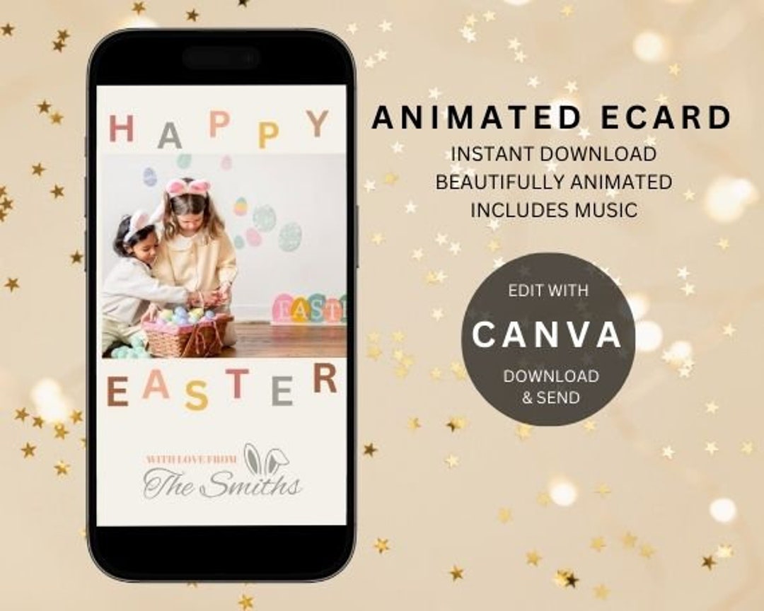 Customisable Digital Easter Card | Personalised Easter Ecard | Animated ...