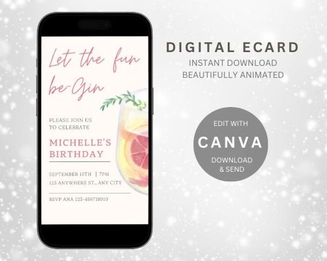 Editable Birthday Invitation | Let the Fun Be-gin Evite | Animated ...