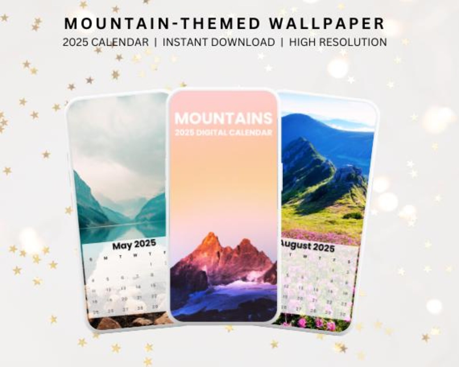 Mountain Moments 2025 Digital Calendar | Smartphone Wallpaper ...