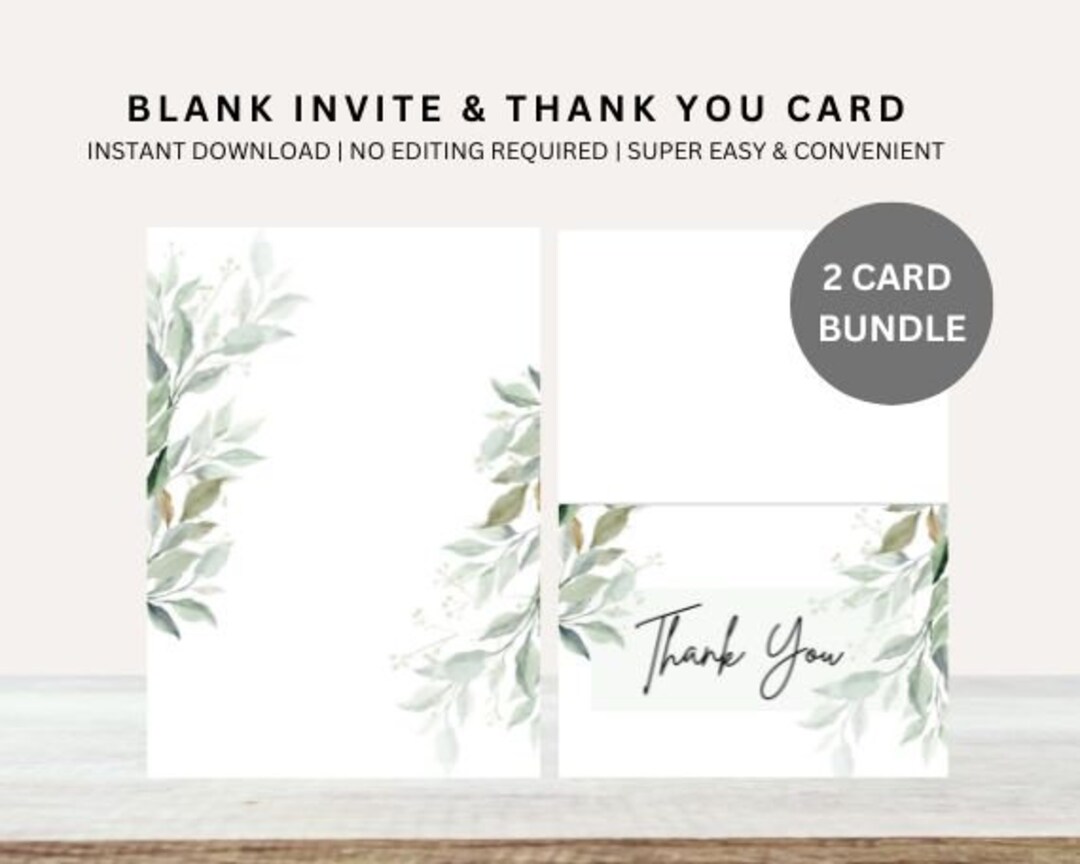 Instant Download | Blank Eucalyptus Greenery Template | Greenery ...