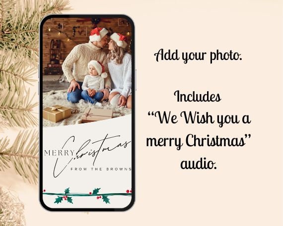 Customisable Digital Christmas Card | Christmas Ecard | Video Message ...