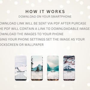 Mountain Moments 2025 Digital Calendar Smartphone Wallpaper ...