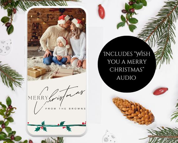 Customisable Digital Christmas Card | Christmas Ecard | Video Message ...