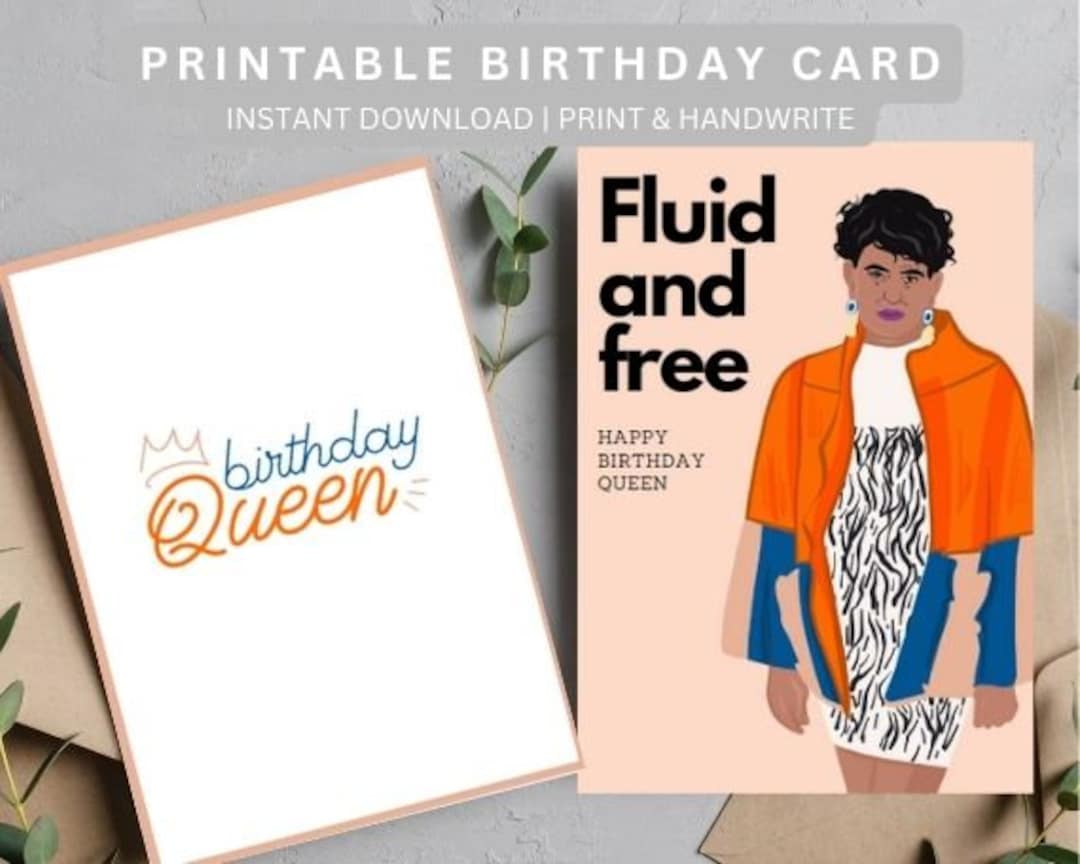 Transgender Birthday Card | LGBTQ+ Card | Gender Fluid Card | Alok Vaid ...