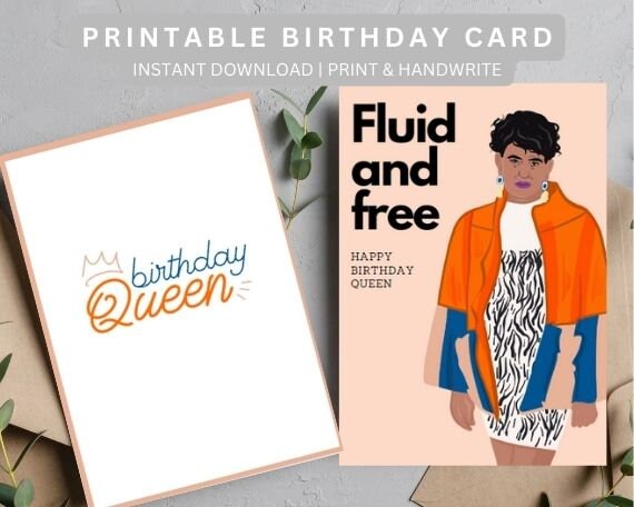 Transgender Birthday Card | LGBTQ+ Card | Gender Fluid Card | Alok Vaid ...