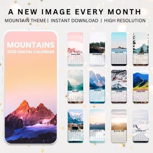 Mountain Moments 2025 Digital Calendar | Smartphone Wallpaper ...