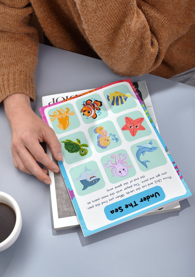 Sea Animal Memory Game Homeschool Printables Preschool - Etsy