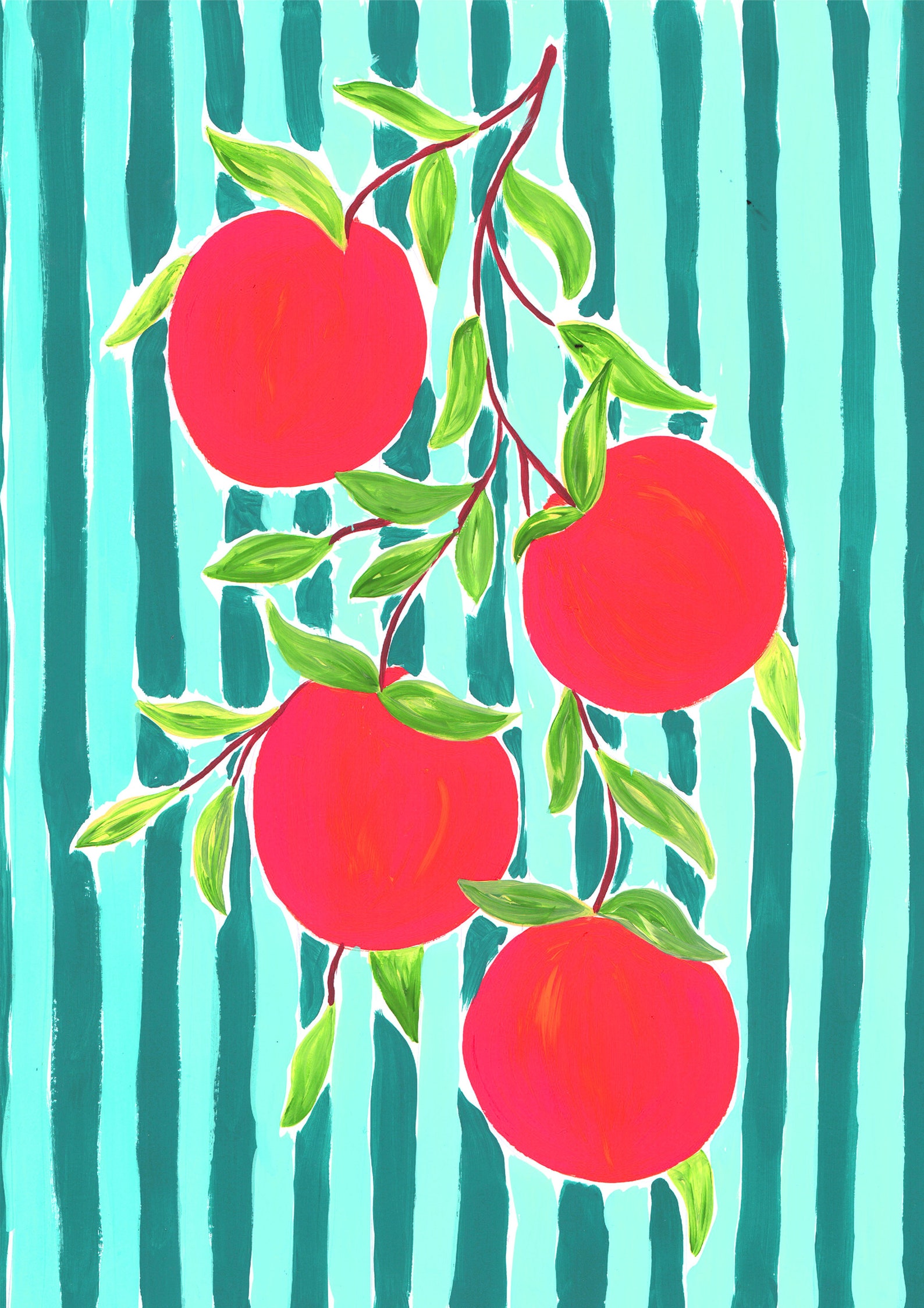 Orange Stripe Print Abstract Orange Print Citrus Fruit | Etsy