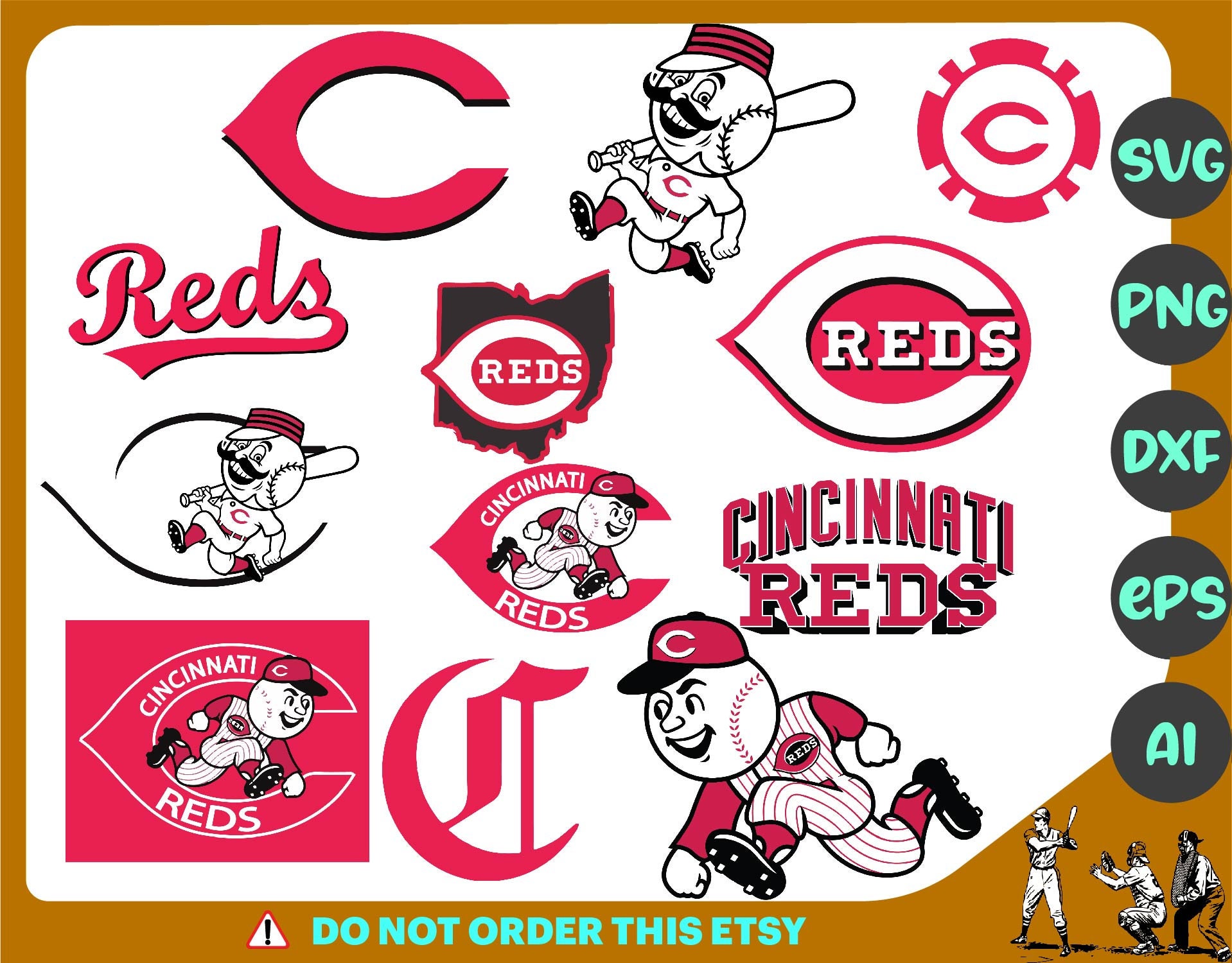 Cincinnati-reds-svg Clipart Bundle Cutting File Sport Svg - Etsy