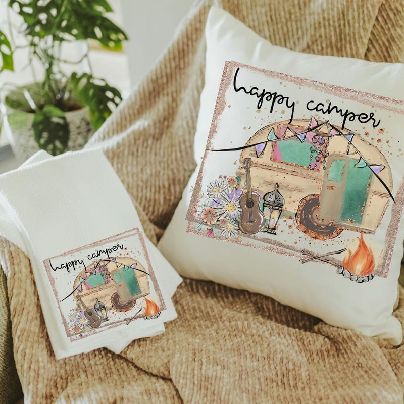 Happy Camper Pillows - Etsy