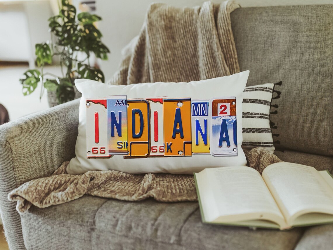 Custom License Plate State Throw Pillows for Couch, Realtor Closing ...